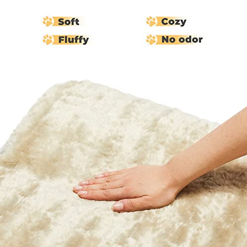 Veehoo Soft Air Mattress Dog Bed, Chew Proof Orthopedic Pet Beds for Large Dogs, Durable and Washable Calming Dog Cot with Fluffy Comfort Bed Cover, X-Large, Oyster