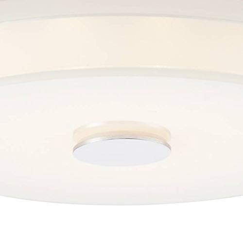 Possini Euro Design Clarival Modern Ceiling Light Flush-Mount Fixture 12 1/2" Wide Sleek Chrome Dimmable LED Clear Ring White Acrylic Diffuser for Bedroom Kitchen Living Room Hallway Dining House