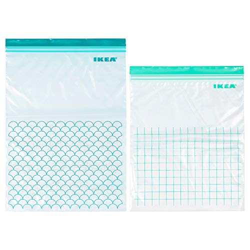 ISTAD Plastic Bag, Assorted Colours, Pack of 30, Comprises: 15 bags 6 l (28.5x41 cm) and 15 bags 4.5 l (27x34 cm). Can be used over and over again since it can be re-sealed.