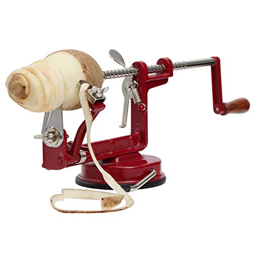 Johnny Apple Peeler, Corer, Slicer, Pie Maker, Stainless Steel Blades, Red VKP1010