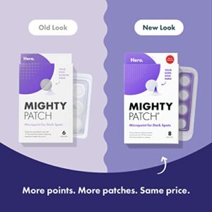 Mighty Patch Micropoint for Dark Spots from Hero Cosmetics - Post-Blemish Dark Spot Patch with 395 Micropoints, Dermatologist Tested and Non-irritating, Not Tested on Animals (8 Count)