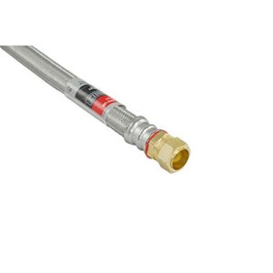 Everbilt 3/4 in. FIP x 7/8 in. Compression x 1.5 ft. Stainless Steel Water Heater Supply Line