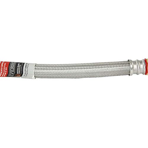 Everbilt 3/4 in. FIP x 7/8 in. Compression x 1.5 ft. Stainless Steel Water Heater Supply Line