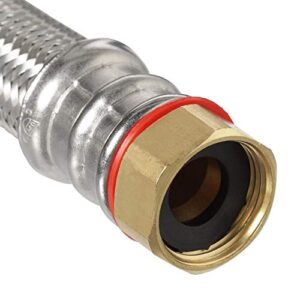 Everbilt 3/4 in. FIP x 7/8 in. Compression x 1.5 ft. Stainless Steel Water Heater Supply Line