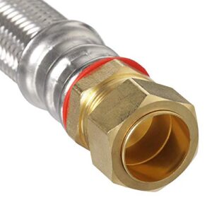 Everbilt 3/4 in. FIP x 7/8 in. Compression x 1.5 ft. Stainless Steel Water Heater Supply Line