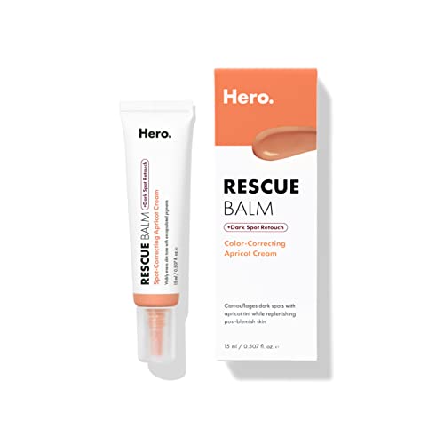 HERO COSMETICS Rescue Balm +Dark Spot Retouch Post-Blemish Recovery Cream from Nourishing and Calming After a Blemish - Corrects Discoloration - Dermatologist Tested and Vegan-Friendly (0.507 fl. oz)