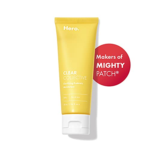 Mighty Patch Clear Collective Clarifying Prebiotic Moisturizer from Hero Cosmetics - Hydrating Daily Face Moisturizer to Purify, Smooth and Soften Skin (2.36 fl oz)