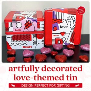 David's Cookies Premium Gift, Gourmet, and Freshly Baked Valentine's Day Assorted Cookies in a Love Tin Gift Box For Your Love Ones, Deliciously Handmade Soft Variety of Cookies - 2 lbs