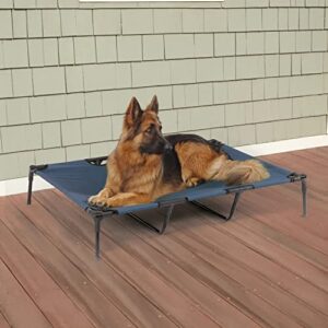 MPP Dog Beds Blue Chew Resistant Elevated Pet Cots Cold and Heat Protection Choose from 4 Sizes (Small)