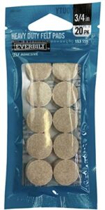 beige heavy-duty self-adhesive 3/4 in. felt pads (20-pack)-everbilt