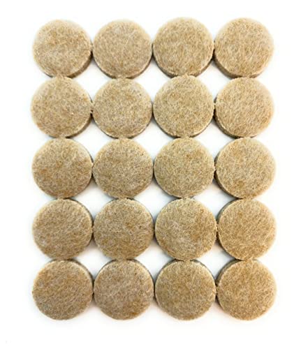 Beige Heavy-Duty Self-Adhesive 3/4 in. Felt Pads (20-Pack)-Everbilt