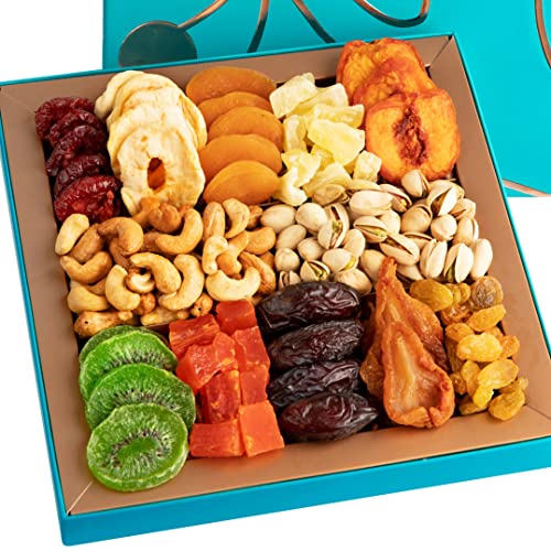 CherryPicked Christmas Dried Fruit And Nuts Gift Baskets, Holiday Prime Gourmet Food Variety Gifts For Families Men Women Boyfriend, Best Healthy Mens Nut Basket Delivery Sets, Kids Birthday Sympathy