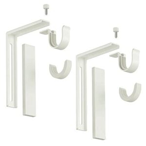 ikea curtain rod holder bracket wall/ceiling set of 2 steel white