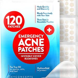 Pimple Patches (120 Pack), Hydrocolloid Acne Patches with Tea Tree Oil - Pimple Patches for Face - Zit Patch and Pimple Stickers - Hydrocolloid Acne Dots for Acne - Zit Patches - Acne