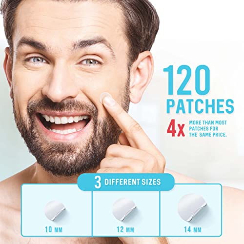 Pimple Patches (120 Pack), Hydrocolloid Acne Patches with Tea Tree Oil - Pimple Patches for Face - Zit Patch and Pimple Stickers - Hydrocolloid Acne Dots for Acne - Zit Patches - Acne