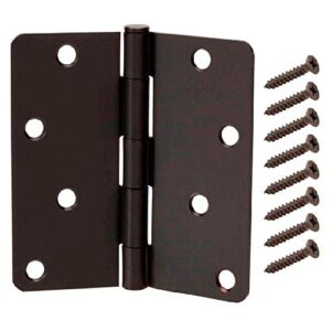 everbilt 4 in. oil-rubbed bronze 1/4 in. radius door hinge