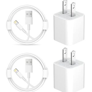 iPhone Charger【Apple MFi Certified 】[2-Pack] USB Wall Charger Block and 6FT USB Fast Charging Cable Compatible with iPhone 14/14 Pro/14 Pro Max/14 Plus/13/12/11/Mini/XS/Max/XR/X/8/7/SE