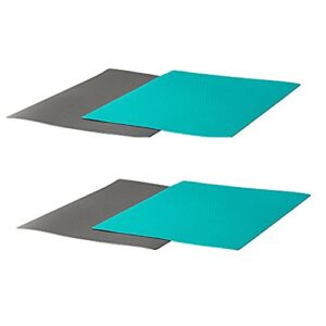 ikea finfordela flexible chopping board, dark gray, dark turquoise(pack of 4)