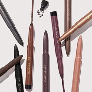 LAURA GELLER NEW YORK Kajal Longwear Kohl Eyeliner Pencil with Caffeine, Smooth & Blendable Makeup, Deep Charcoal