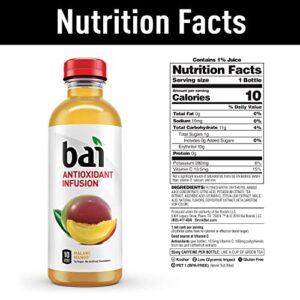 Bai Flavored Water, Safari Variety Pack, Antioxidant Infused Drinks, 18 Fluid Ounce Bottles, 12 Count, 3 Each of Brasilia Blueberry, Costa Rica Clementine, Malawi Mango, Zambia Bing Cherry,18 Fl Oz (Pack of 12)