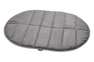 ruffwear, highlands dog pad, portable dog bed for outdoor use, cloudburst gray, medium