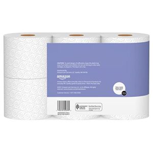 Amazon Basics 2-Ply Toilet Paper, 6 Rolls (Pack of 5), 30 Rolls total (Previously Solimo)