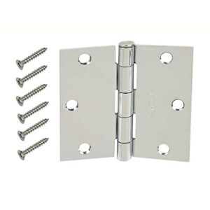 3-1/2 in. chrome square corner door hinge-everbilt-20294