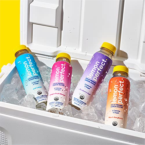 Lemon Perfect - Organic Cold-Pressed Lemon Water - Squeezed from Real Fruit, Flavored Water, Sugar-Free, Keto Certified, No Artificial Ingredients - 6-Flavor Variety Pack (12-pack)