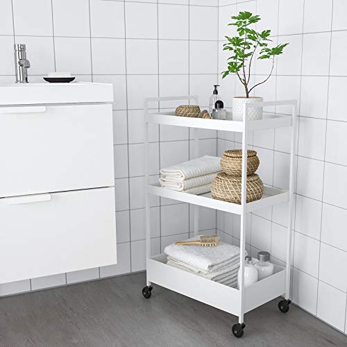 IKEA NISSAFORS Trolley,White 50.5x30x83 cm (19 7/8x11 3/4x32 5/8 inch )