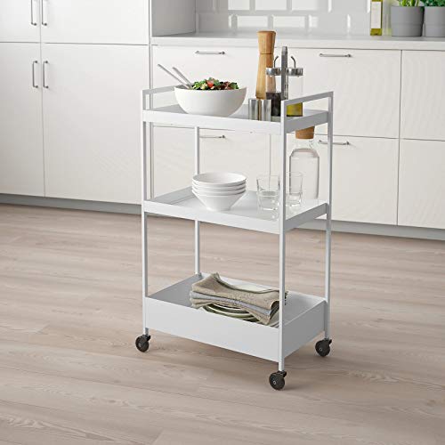 IKEA NISSAFORS Trolley,White 50.5x30x83 cm (19 7/8x11 3/4x32 5/8 inch )