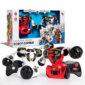 sharper image remote control robot multiplayer combat set, red & white