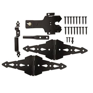 everbilt black deluxe latch gate set