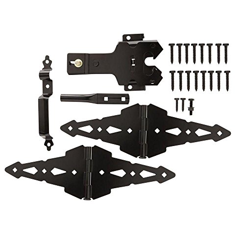 Everbilt Black Deluxe Latch Gate Set