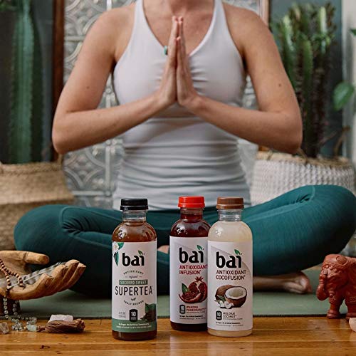 Bai Coconut Flavored Water, Molokai Coconut, Antioxidant Infused Drinks, 18 Fl Oz (Pack of 12)