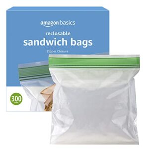 amazon basics sandwich storage bags, 300 count (previously solimo)