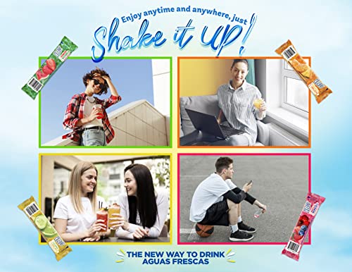 Klass Aguas Frescas, Variety Pack, Sugar Free Drink Mix, Fruit Variety Packets, On-The-Go! Powdered Drink Mix (44 Count Powder Stick Packs) 5 Calories Per Packet- Shake it up! The new way to drink Aguas Frescas.