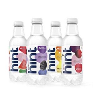 Hint Water Best Sellers Pack (Pack of 12), 16 Ounce Bottles, 3 Bottles Each of: Watermelon, Blackberry, Cherry, and Pineapple, Zero Calories, Zero Sugar and Zero Sweeteners