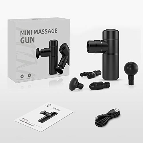 COMFIER Mini Massage Gun, Deep Tissue Massager Gun,USB Charging,Lightweight Portable Percussion Muscle Gun for Athletes,Gifts for Men,Women,Super Quiet Body Massage Gun for Neck,Back,Arm,Leg