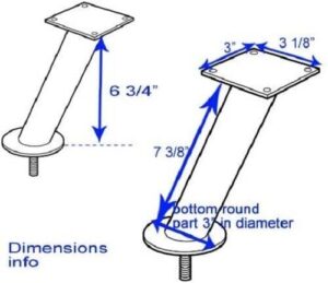 set of 2 ikea capita stainless steel legs