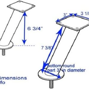 Set of 2 Ikea Capita Stainless Steel Legs