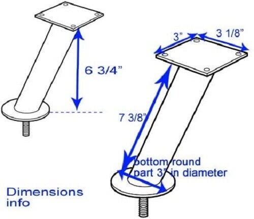 Set of 2 Ikea Capita Stainless Steel Legs