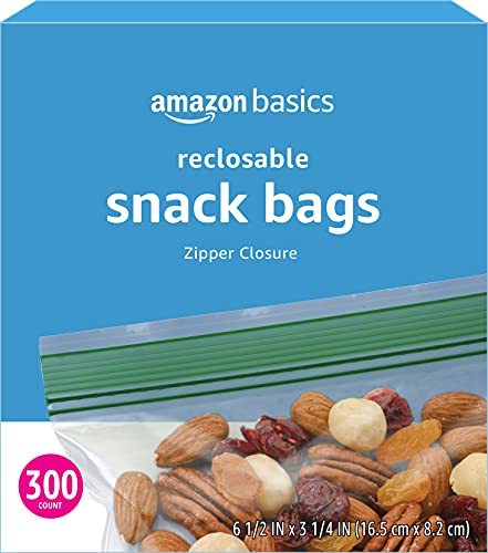 Amazon Basics Snack Storage Bags, 300 Count (Previously Solimo)