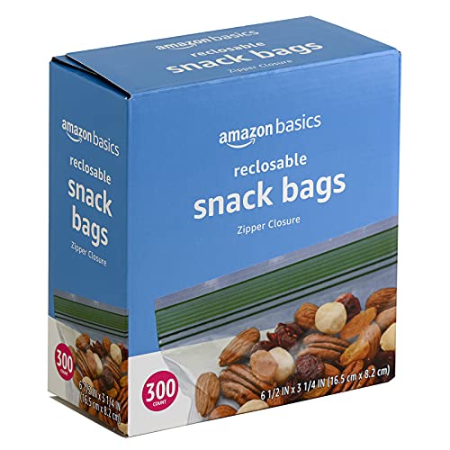 Amazon Basics Snack Storage Bags, 300 Count (Previously Solimo)