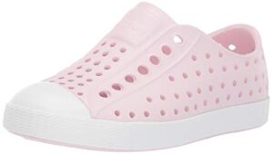 native shoes, jefferson child, kids lightweight sneaker, milk pink/shell white, 9 m us toddler