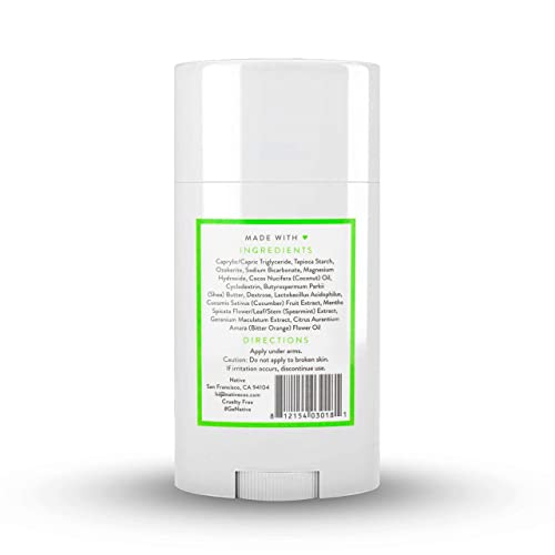 Native Deodorant | Natural Deodorant for Women and Men, Aluminum Free with Baking Soda, Probiotics, Coconut Oil | Coconut & Vanilla, Lavender & Rose, Cucumber & Mint, Eucalyptus & Mint