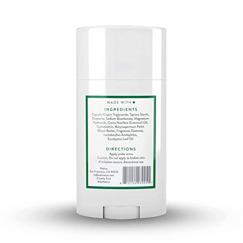 Native Deodorant | Natural Deodorant for Women and Men, Aluminum Free with Baking Soda, Probiotics, Coconut Oil | Coconut & Vanilla, Lavender & Rose, Cucumber & Mint, Eucalyptus & Mint