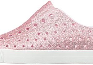 Native Shoes, Jefferson Bling Child, Kids Lightweight Sneaker, Milk Pink Bling/Shell White, 9 M US Toddler