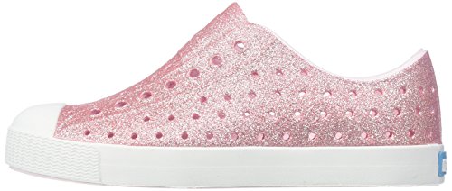 Native Shoes, Jefferson Bling Child, Kids Lightweight Sneaker, Milk Pink Bling/Shell White, 9 M US Toddler