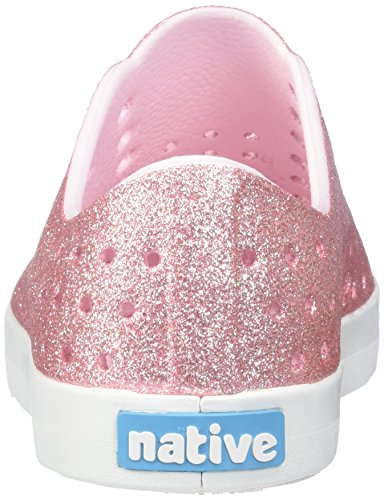 Native Shoes, Jefferson Bling Child, Kids Lightweight Sneaker, Milk Pink Bling/Shell White, 9 M US Toddler