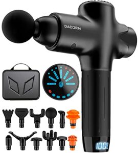 massage gun – percussion muscle massage gun for athletes, super quiet portable electric sport massager, handheld deep tissue massager of y8 pro max (dark black)